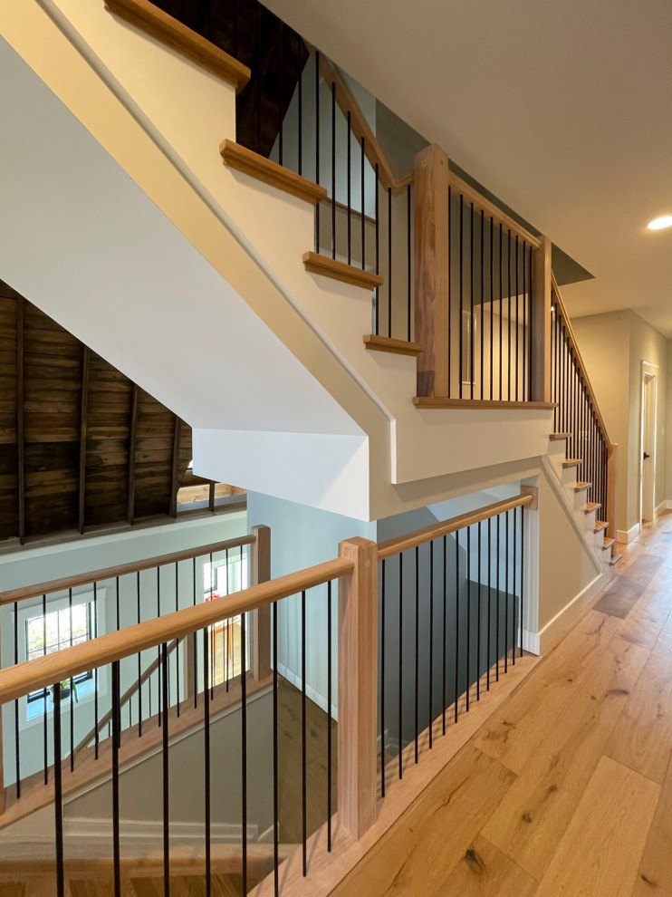 102_Straight-Freestanding Stairs/Landing in Barn Style Home, Leesburg ...