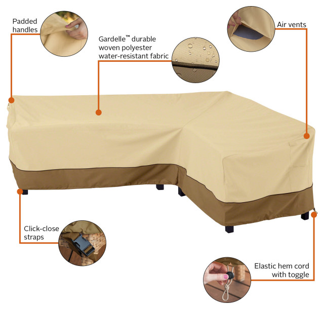Veranda L, Shaped Right, Facing Sectional Lounge Set Cover, X-Large ...