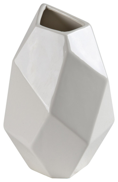 Lee Vase, White Glossy - Contemporary - Vases - by Buildcom | Houzz