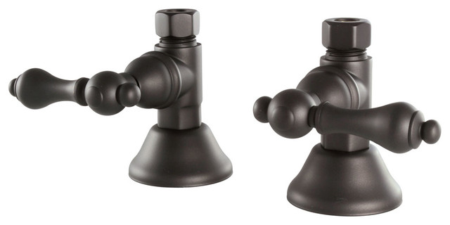 Straight Stop Shut-off Valve, Oil Rubbed Bronze - Traditional ...