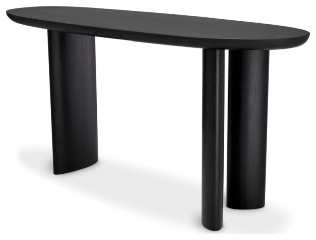Scandi Oak Oval Console Table, Eichholtz Lindner - Contemporary ...