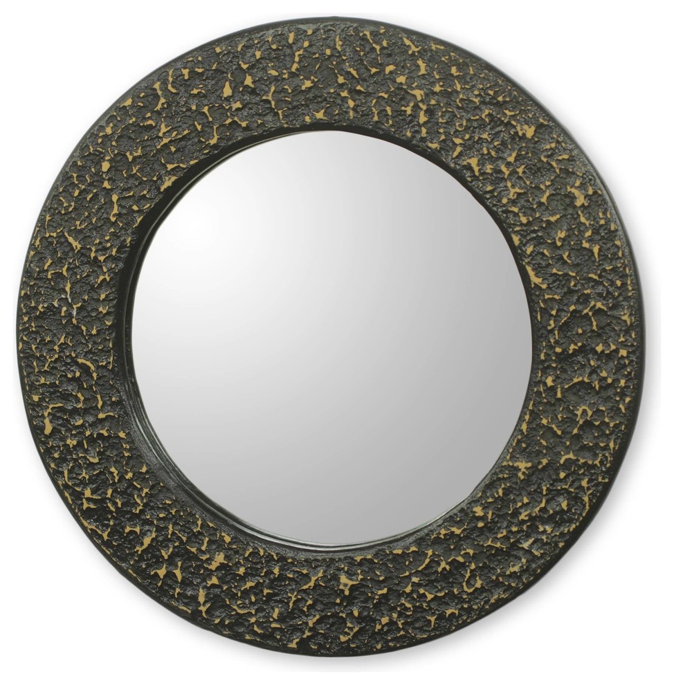 Cape Coast Night Wall Mirror - Transitional - Wall Mirrors - by NOVICA ...