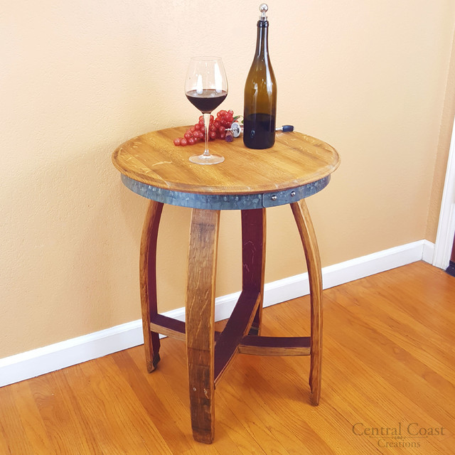 Isabella Wine Barrel Side/End Table - Farmhouse - Side Tables And End ...