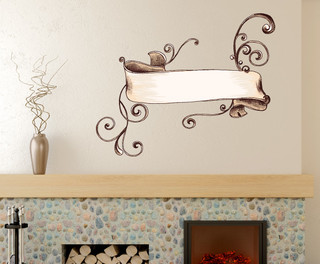 Scroll Ornate Vinyl Wall Decal ScrollOrnateUScolor006 - Contemporary ...