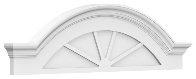 Segment Arch W/ Flankers 4 Spoke Architectural Grade PVC Pediment, 30"W ...
