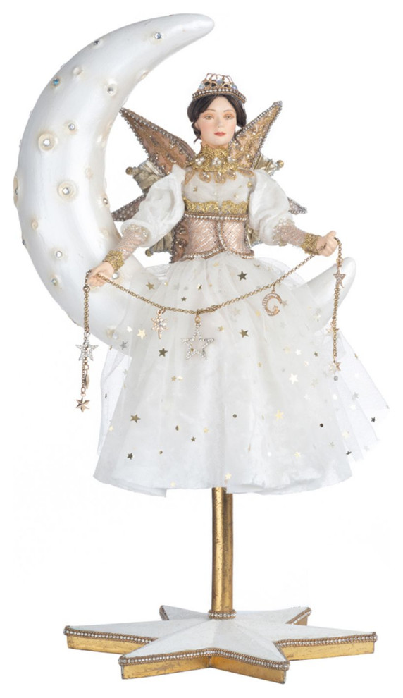 Katherine's Collection 2023 Starry Nights 18"Celestial Angel On Moon ...