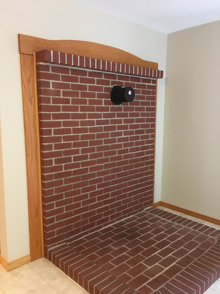 partial brick wall in kitchen...