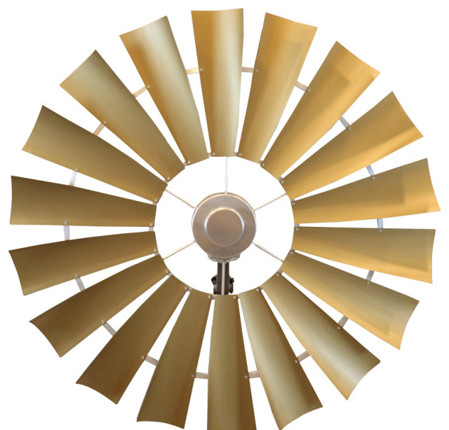 Rustic Brass Windmill Ceiling Fan, The Patriot Fan, 60" - Farmhouse ...