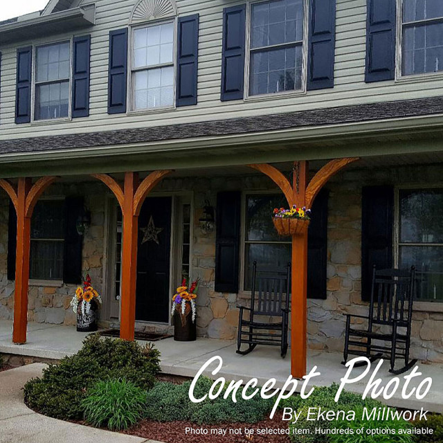 4"Wx6"Dx6"H Balboa Rough Sawn Brace, Douglas Fir, 14"Dx14"H Rustic Wood ...