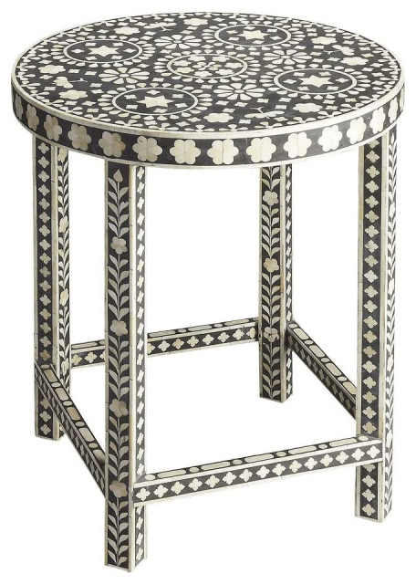 Butler Gillian Bone Inlay Accent Table - Mediterranean - Side Tables ...