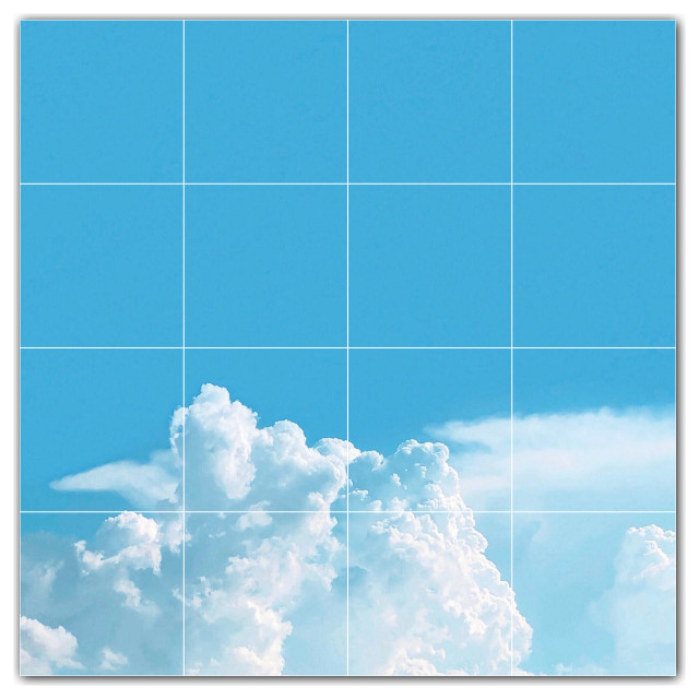 Clouds Ceramic Tile Wall Mural HZ500392, 17" Wide x 17" High ...