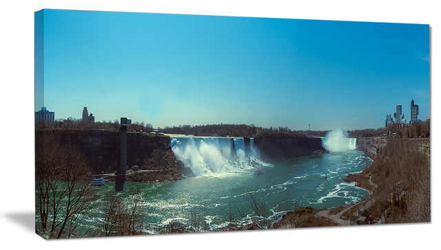 "Niagara Falls Viewed From Canada" Large Seascape Wall Art, 40"x20 ...