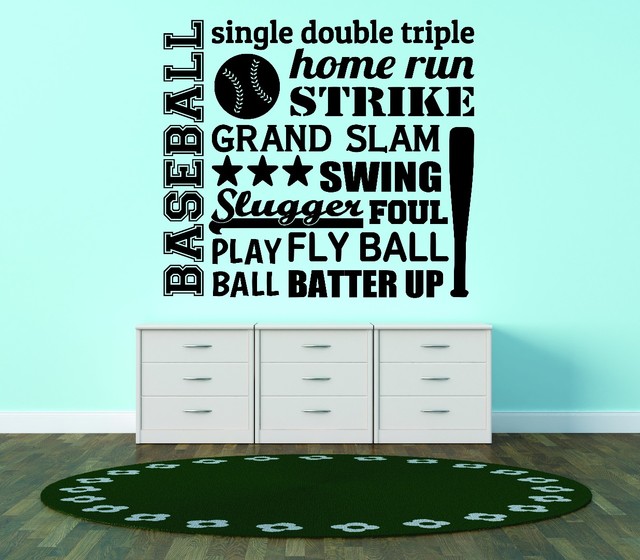 Decal Baseball Single Double Triple Home Run Strike Grand Slam 20x20 ...