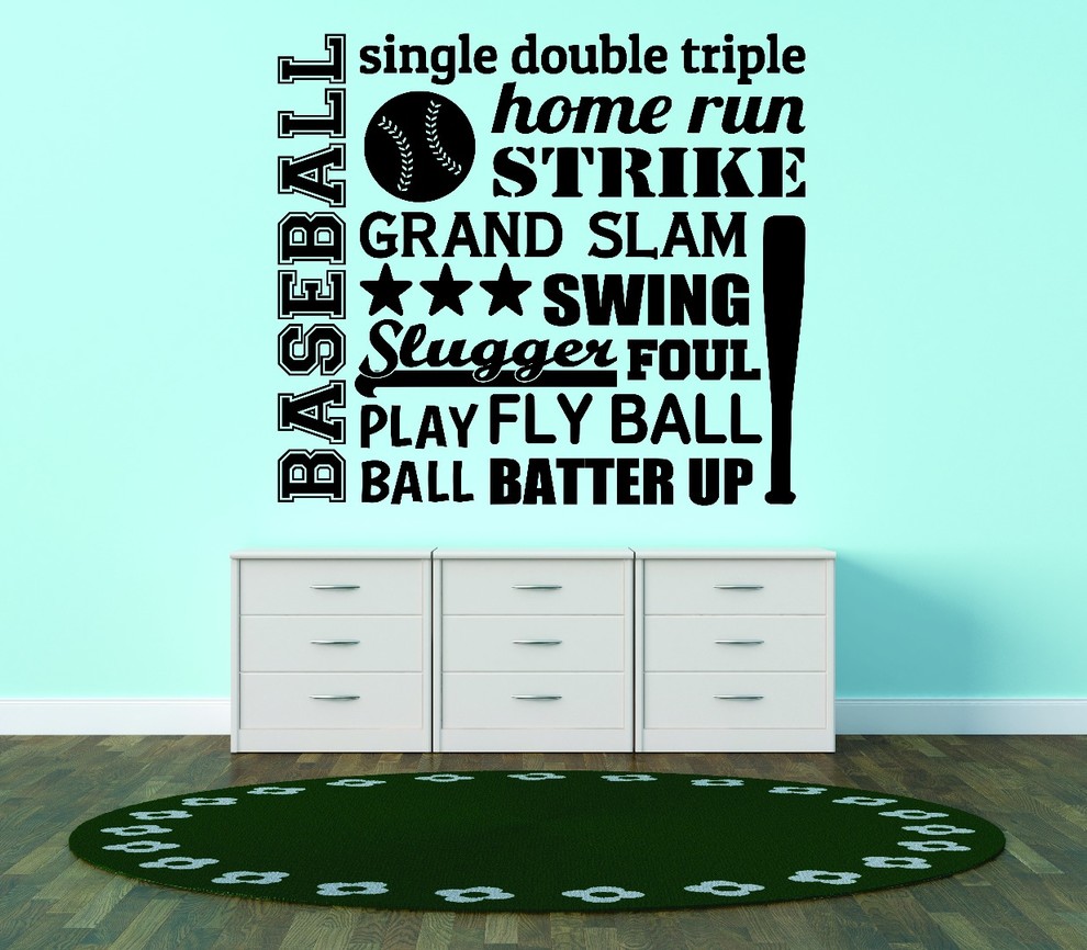Decal Baseball Single Double Triple Home Run Strike Grand Slam 20x20 ...