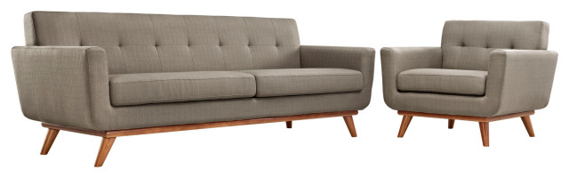Engage Armchair and Sofa Set of 2 - Midcentury - Living Room Furniture ...