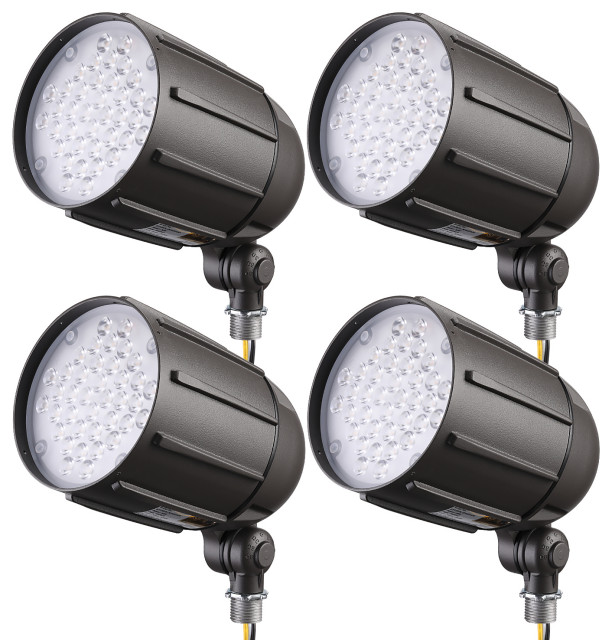 4-Pack 30W LED Bullet Spot Light, 3000K Warm White, Bronze ...
