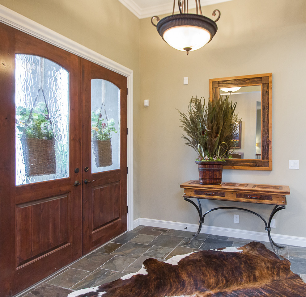 Leawood Midwestern Rustic - Rustic - Entry - Kansas City - by Dykman ...