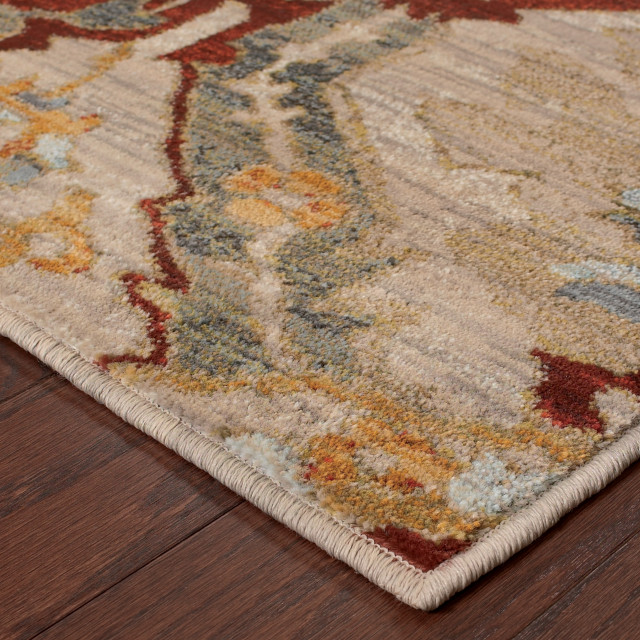 Oriental Weavers Sedona 6357A Beige RUG, 9'10"x12'10" - Mediterranean ...