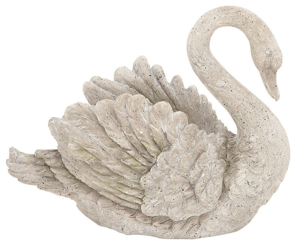 Eclectic Gray Polystone Garden Sculpture 79984 - Farmhouse - Garden ...