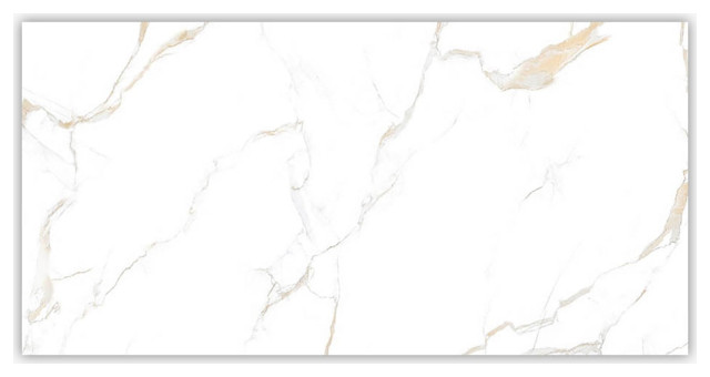 Calacatta Gold Matte 12x24 Porcelain Tile, 12x24 - Contemporary - Wall ...