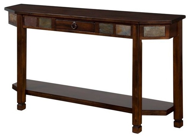Entry Console Table With Slate Inlay - Transitional - Console Tables ...