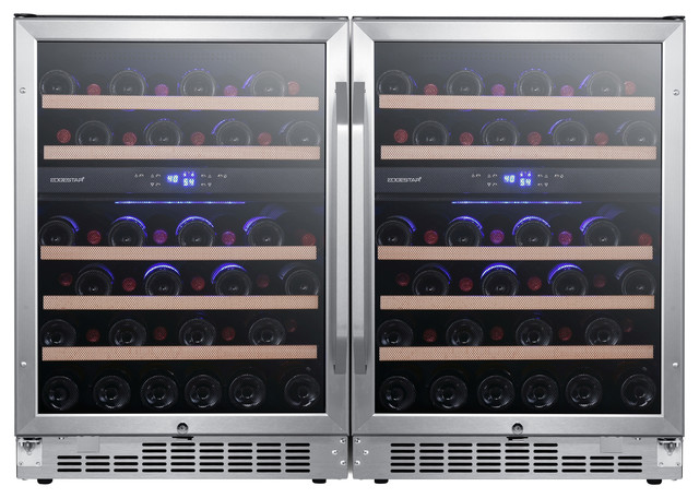 EdgeStar CWR462DZDUAL 48"W 92 Bottle Built-In Side-by-Side Wine - Beer ...