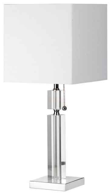 Lilia Square Table Lamp, White - Transitional - Table Lamps - by ...