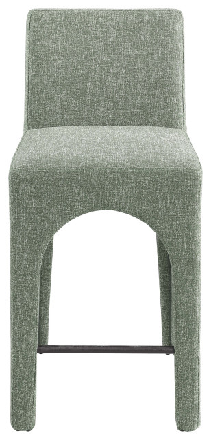 Gramercy Linen Textured Fabric Stool - Transitional - Bar Stools And ...