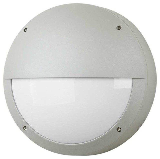 Stone Lighting Outdoor Wall Lux Round Visa Silver Incandescent A19 ...