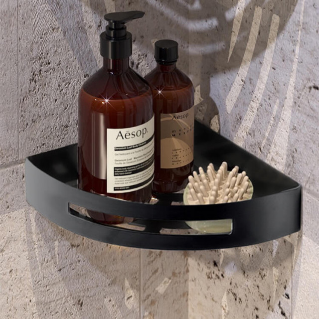 Set of Corner Shower Baskets Available in Two Finishes - Contemporary ...