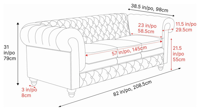 Valencia Parma 82" Full Aniline Leather Three Seats Sofa, Chocolate ...