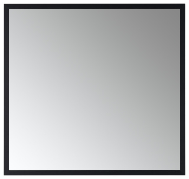 Nuova Matte Black Framed Mirror 24 in. W x 36 in. H, 34 in. W X 36 in ...