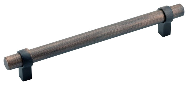 Loop Style Brushed Oil-Rubbed Bronze Pull 6-5/16" Hole Centers, 7-7/8 ...