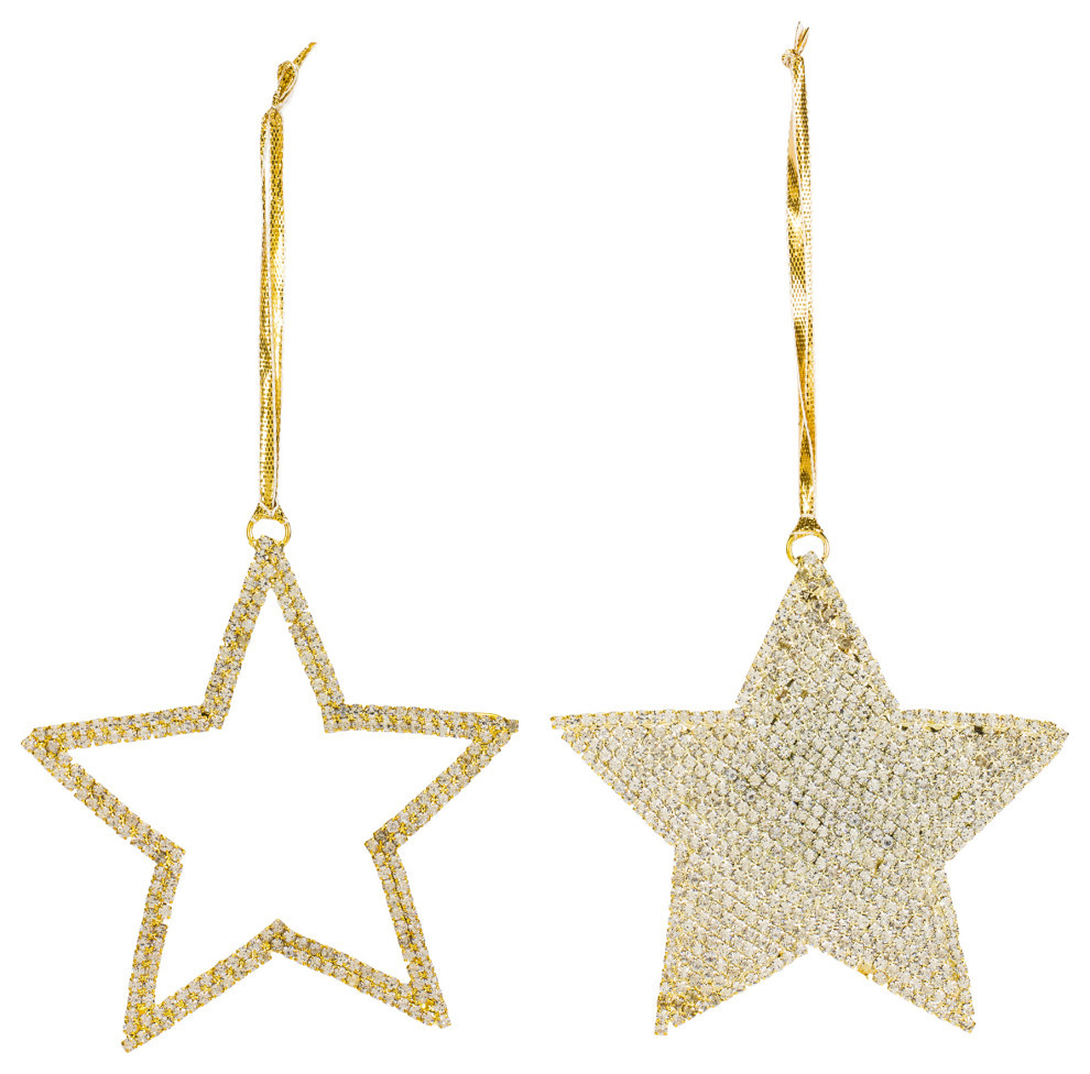 Metal Star Ornament, 6-Piece Set - Traditional - Christmas Ornaments ...