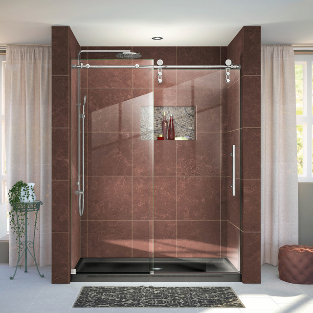 Dreamline Enigma Z 56 60 Fully Frameless Sliding Shower Door