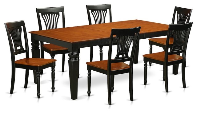 7-Piece Kitchen Table Set With a Dining Table and 6 Chairs ...