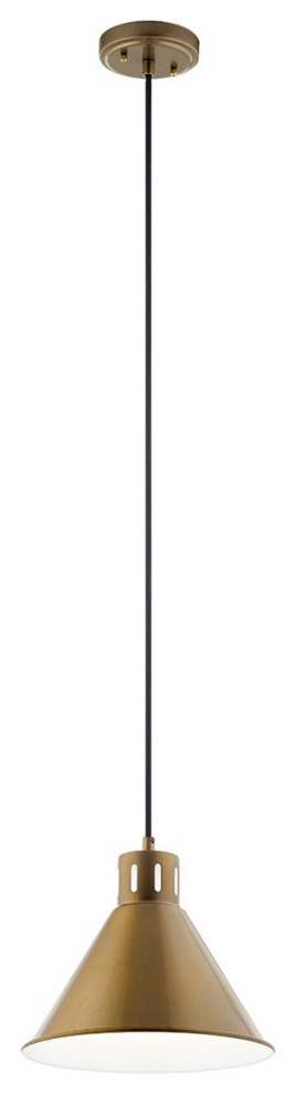 Kichler Zailey 1-LT Pendant 52176NBR - Natural Brass - Transitional ...