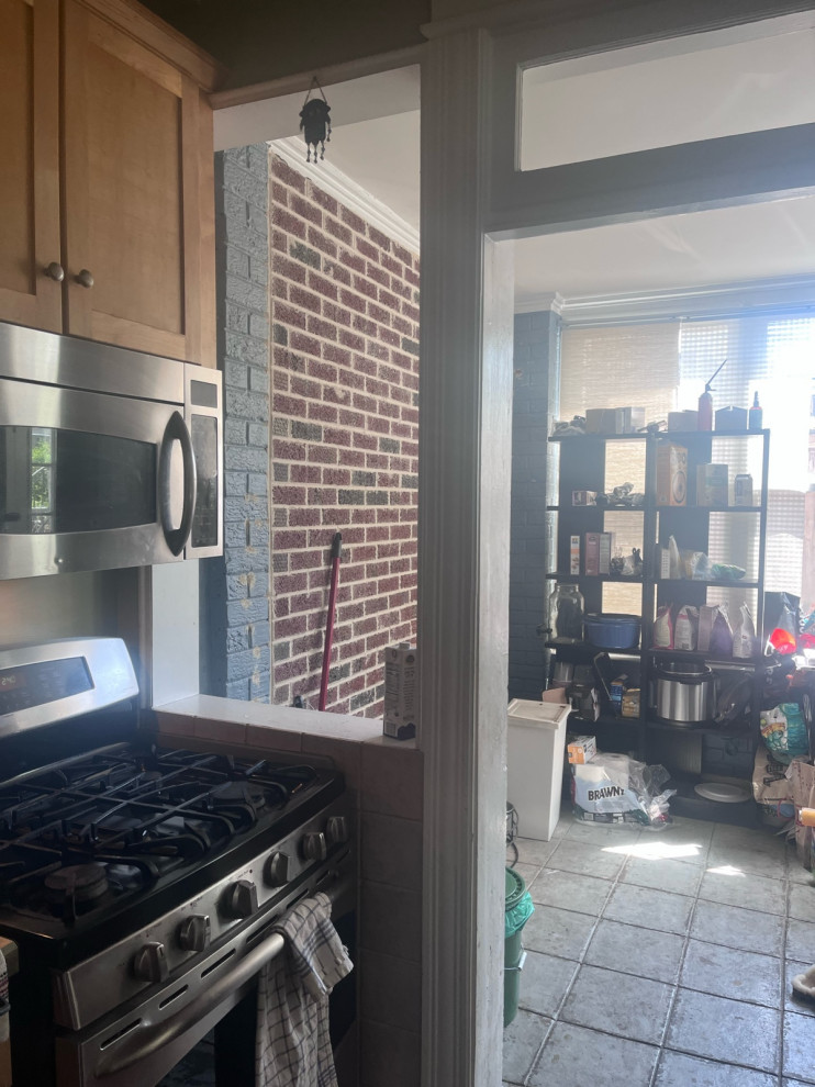 Range in corner end of kitchen and ideas for wall needed. | Houzz Forum