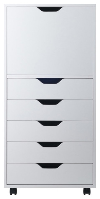 Winsome Halifax 5-Drawer Tall Door Contemporary Wood Storage Cabinet in ...