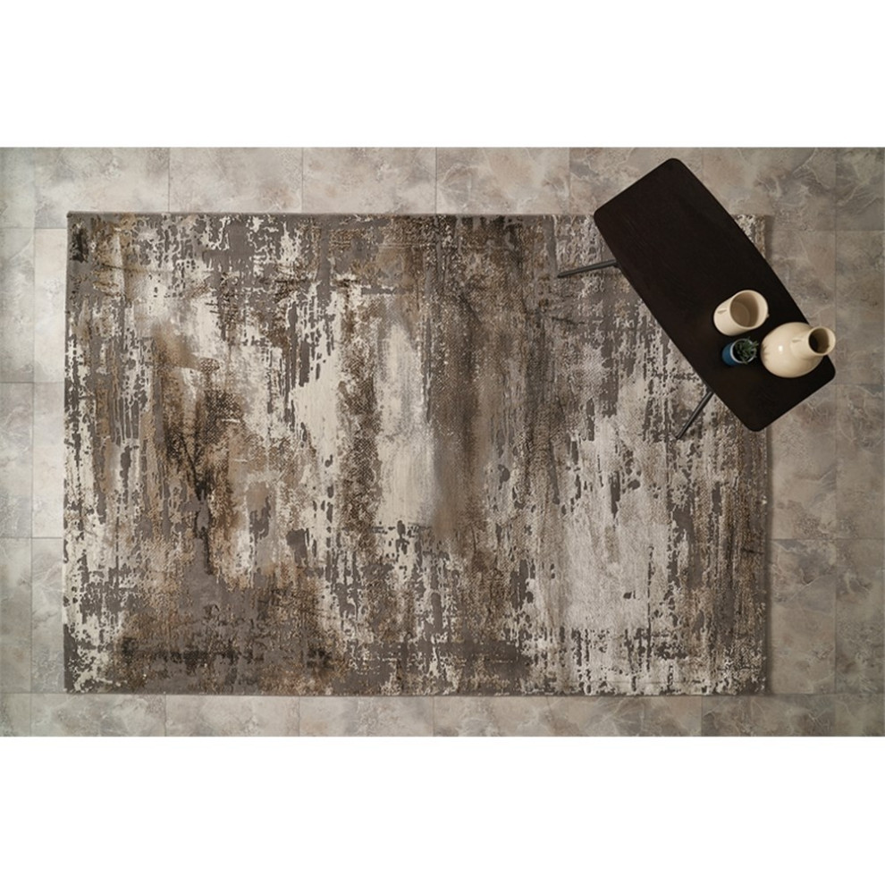 Enza Home Vera 60" x 96" Traditional Cotton & Polyester Fabric Rug in ...