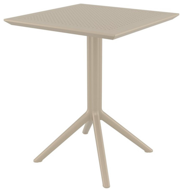 Sky 24 inch Square Folding Table in White finish - Contemporary ...