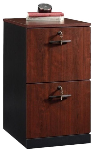 Sauder Via Engineered Wood File Cabinet in Classic Cherry Finish ...