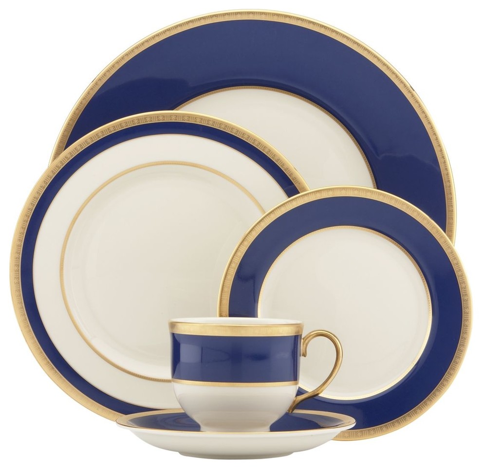 Embassy Dinnerware 5 Piece Plate Set - Contemporary - Dinnerware Sets ...