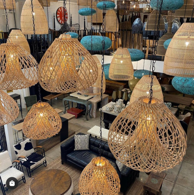 Rattan Java Drop Lantern Large - Tropical - Pendant Lighting - by ...