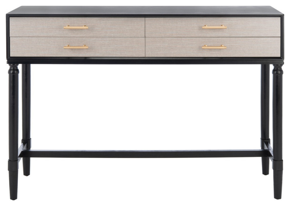 Grace 4 Drawer Console Table Black - Traditional - Console Tables - by Virgil Stanis Design | Houzz