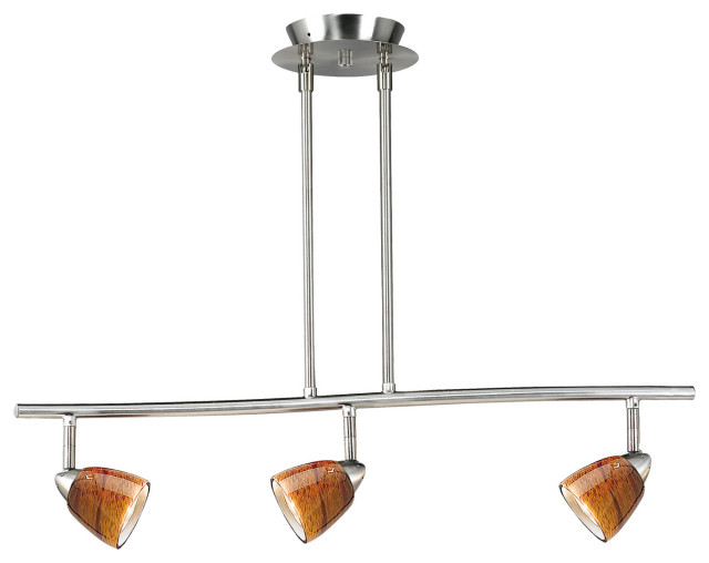 Brushed Steel Metal Serpentine, Surface Mount Light, Sl-954-3-Bs/Ams ...