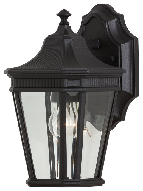 Quade 1 Light Outdoor Wall Light, Black - Traditional - Outdoor Wall ...