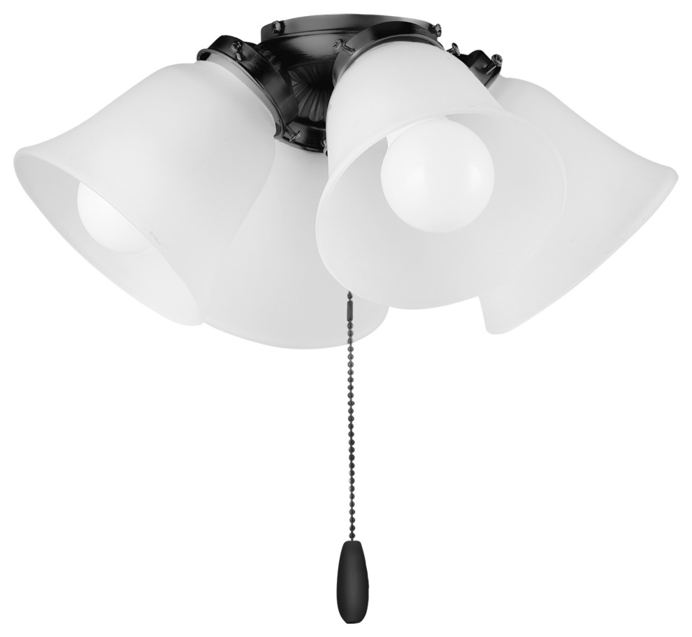 Fan Light Kits Ceiling Fan Light Kit, Black - Modern - Ceiling Fan ...