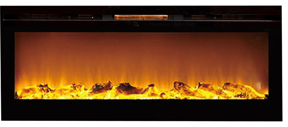 Moda Flame 60" Cynergy XL Log Built-In Wall Mounted Electric Fireplace ...