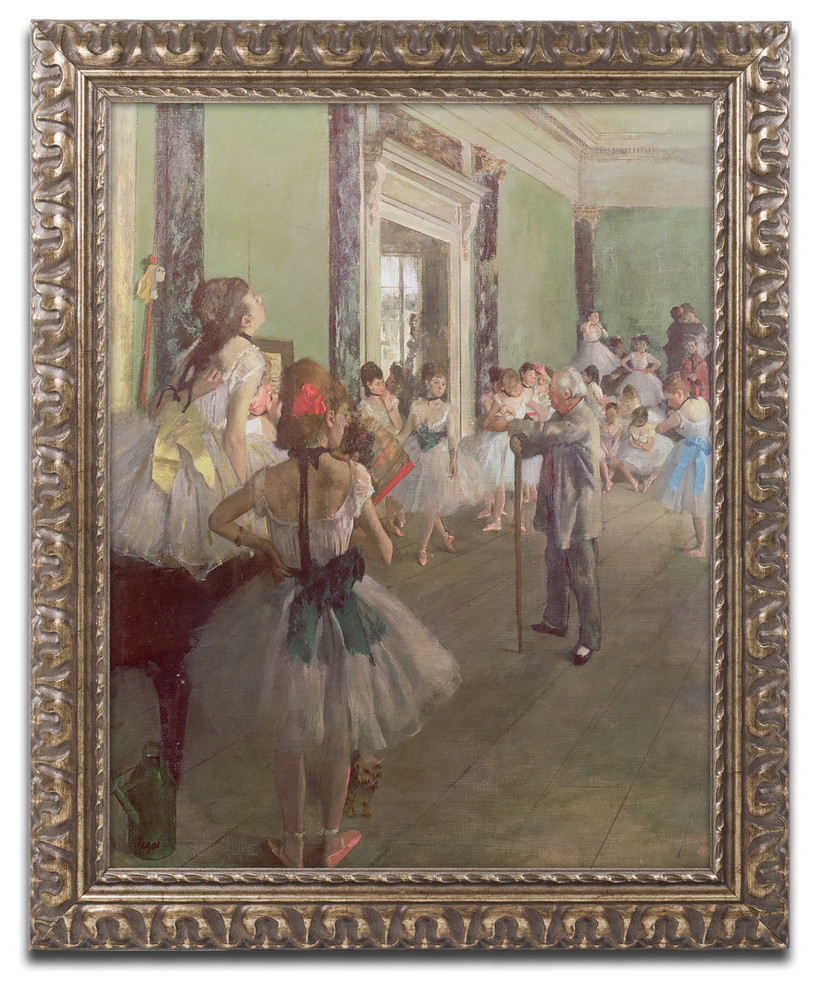 'The Dancing Class, 1873' Ornate Framed Canvas Art by Edgar Degas, 16 ...